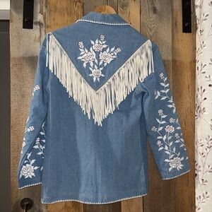 Chasing Unicorns | Jackets & Coats | Nwot Chasing Unicorns Denim Blazer ...